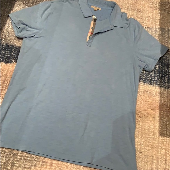 Burberry | Shirts | Burberry Mens Light Blue Polo | Poshmark